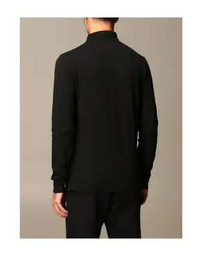 Polo Ralph Lauren Pony Embroidered Long-sleeved Polo Shirt - Black