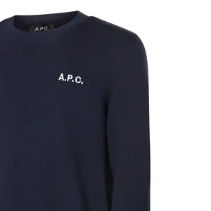 A.p.c. Logo Embroidered Crewneck Jumper