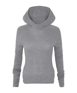 THE FRANKIE SHOP Danae Hooded Knit Top - Grey
