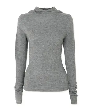 THE FRANKIE SHOP Danae Hooded Knit Top