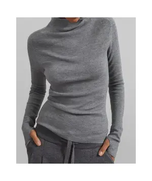 THE FRANKIE SHOP Danae Hooded Knit Top