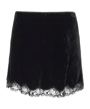 Rixo Kornelia Velvet Mini Skirt