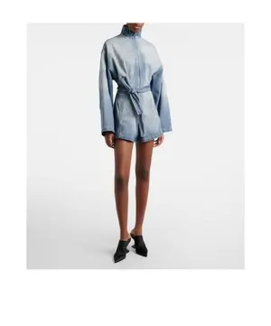 Alaïa Invisible Convertible Satin Wedge Mules
