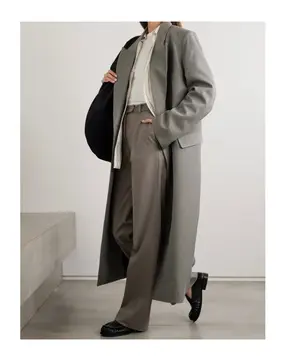 THE FRANKIE SHOP Jane Double-breasted Twill Coat