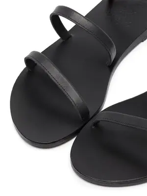 ANCIENT GREEK SANDALS Ofis Ankle Strapped Sandals - Black