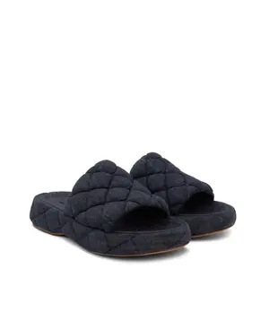 Bottega Veneta Quilted Flat Slippers