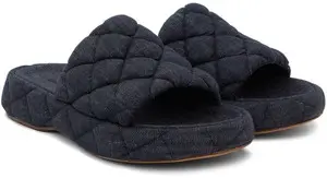Bottega Veneta Quilted Flat Slippers