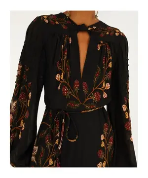 Farm Rio Floral Tie Maxi Dress
