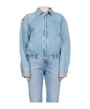 AGOLDE Nile Zip-front Elastic-waist Denim Jacket