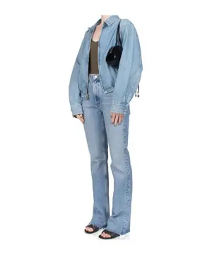 AGOLDE Nile Zip-front Elastic-waist Denim Jacket