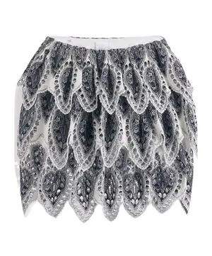 Dior Embroidered Ruffle Miniskirt