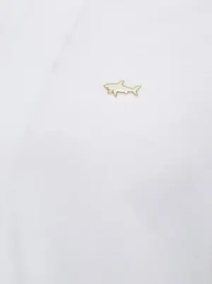 PAUL  SHARK Shark-embroidered T-shirt