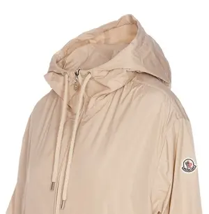 Moncler Melia Hooded Raincoat - Beige
