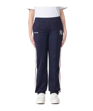 SPORTY  RICH Elastic Waist Sports Pants - Navy