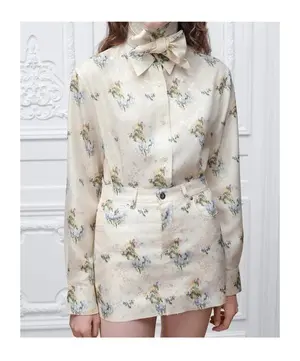 Dior Floral Bow Detail Shirt
