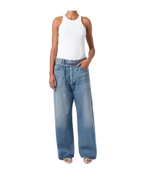 AGOLDE Emmi Belted Wide-leg Jeans