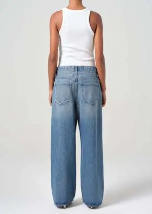 AGOLDE Emmi Belted Wide-leg Jeans