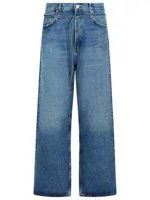 AGOLDE Emmi Belted Wide-leg Jeans - No