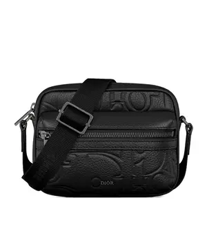Dior Mini Rider 2.0 Zipped Messenger Bag - Black