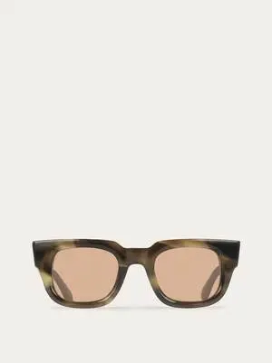 FERRAGAMO Rectangular Frame Sunglasses - Beige