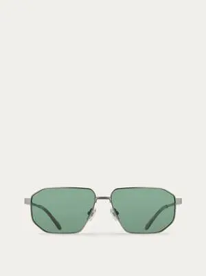 FERRAGAMO Rectangular Frame Sunglasses - Grey