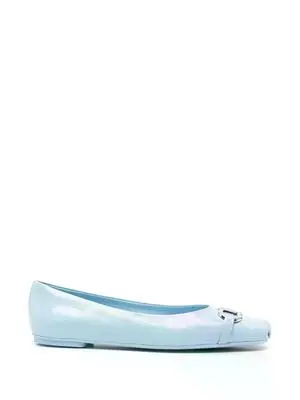 FERRAGAMO Gancini Patent Leather Ballet Flats