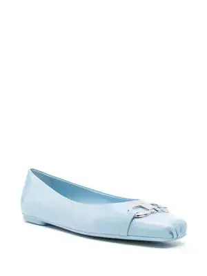 FERRAGAMO Gancini Patent Leather Ballet Flats