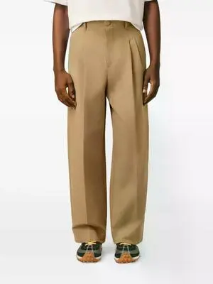 AMI Paris Cotton Linen High Waisted Carrot Fit Trousers