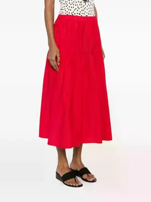 Maje Elasticated-waist Midi Skirt