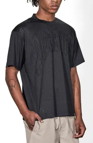 PLEASURES Twitch Cotton Mesh T-shirt - Black