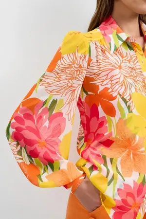 Trina Turk Monte Balloon Sleeve Top