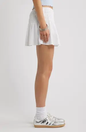Bp. Drop Waist Flare Skort - White