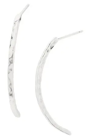 Gorjana Taner Half Hoop Drop Earrings - Silver