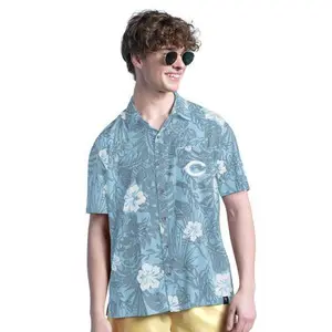 MARGARITAVILLE Cincinnati Reds Palm Shade Party Button-up Shirt