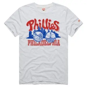 HOMAGE Philadelphia Phillies Tri-blend Hyperlocal T-shirt - Ash