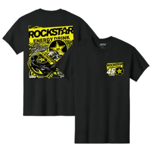 23XI RACING Tyler Reddick Rockstar Energy Car T-shirt - Black
