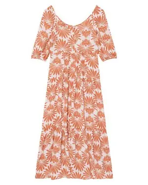 Mint Velvet Floral V-neck Midi Dress