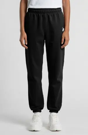 DALIX Heartly Ghost Relaxed Fleece Track Pants - Black