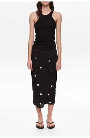 Bimba Y Lola Mirrored Sarong Midi Skirt
