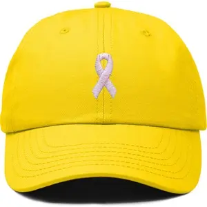 DALIX Pink Ribbon Dad Cap Gold