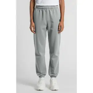 DALIX Relaxed Fleece Track Pants With Embroidered Butterfly Detail - Storm