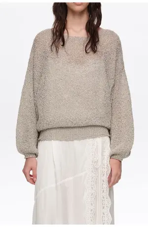 Bimba Y Lola Metallic Batwing Sweater