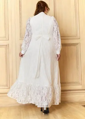 MODCLOTH Beth Lace Corselette Maxi Dress