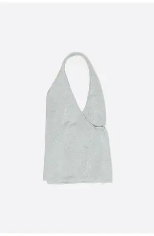 Bimba Y Lola Metallic Wrap Knit Top