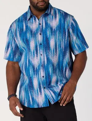 SYNRGY BY DXL Big & Tall Paint Strokes Sport Shirt - Multi