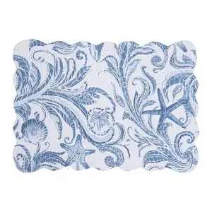 C&F HOME Tidal Waves Set Of 6 Placemats 13" X 19