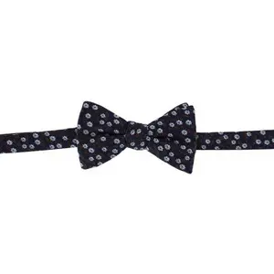 ASCENTIX Metallic Floral And Leaves Bow Tie - Brown
