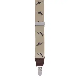 ASCENTIX Marlin Fish Print Clip-end Suspenders