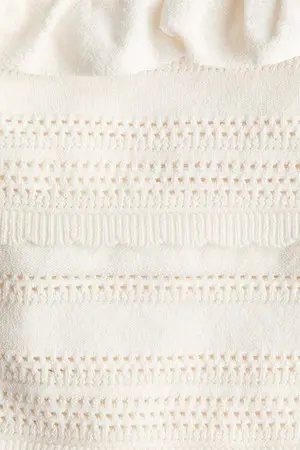 H&M Pointelle-knit Tie-strap Top