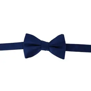 ASCENTIX Etched Herringbone Twist Bow Tie - Navy